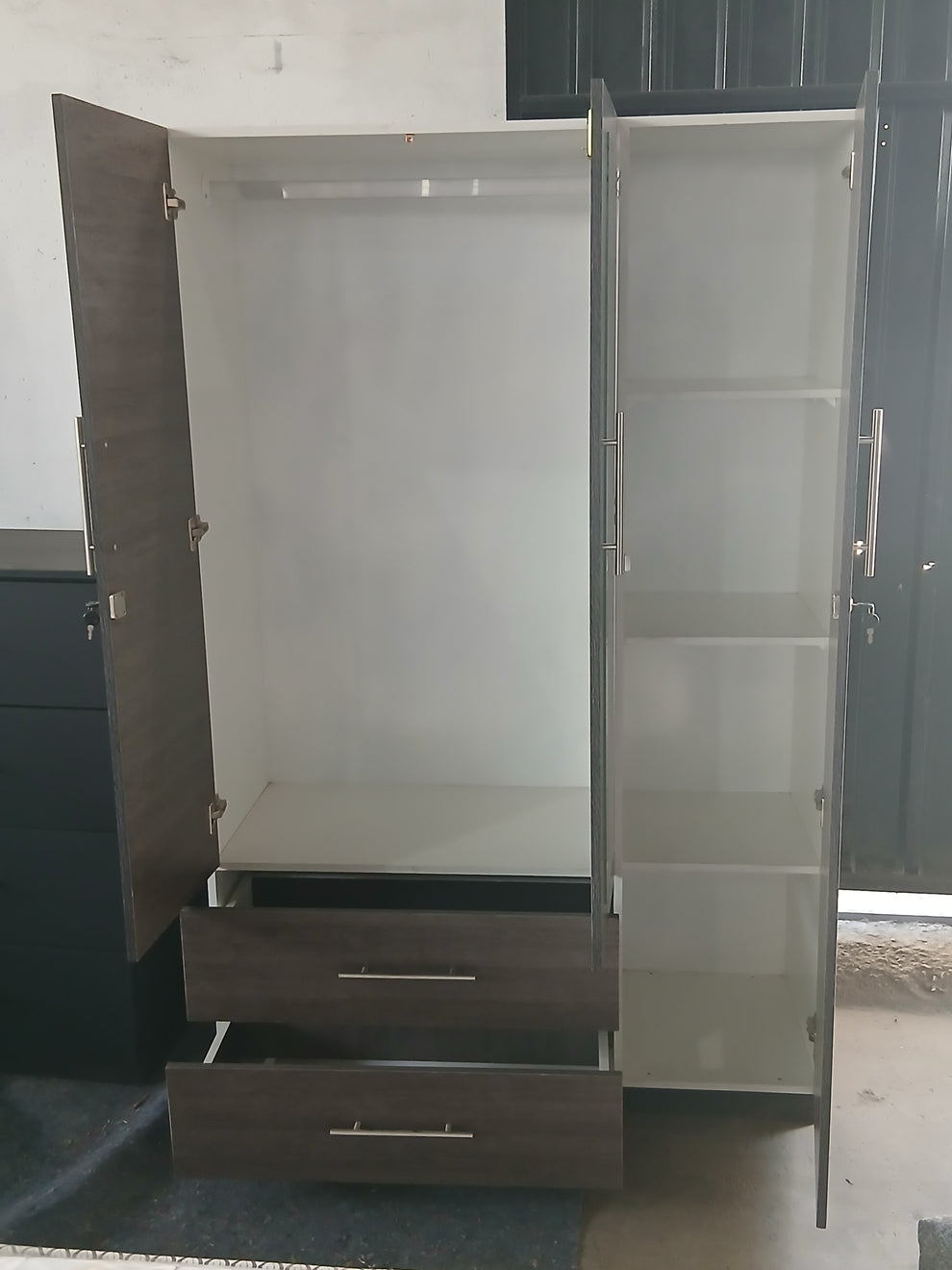 3 doors melamine wardrobe – Happy Home Zimbabwe